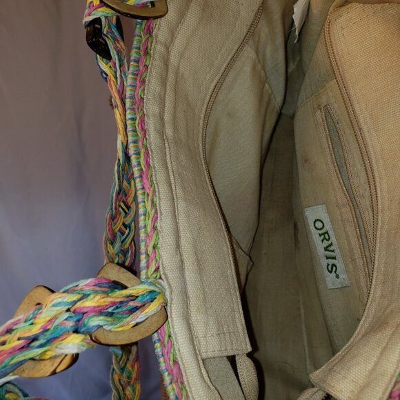 Orvis | Bags | Orvis Multicolored Woven Straw Tote Bag Shoulder Bag ...